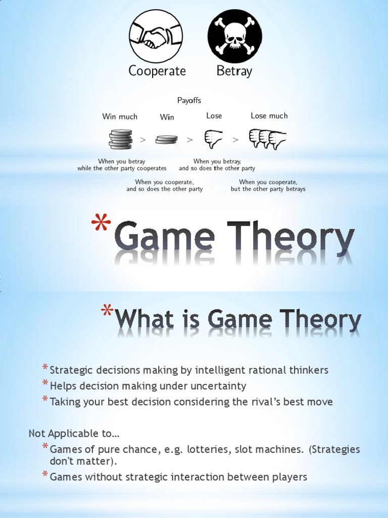 Game Theory and its application.pptx | Game Theory | Economics Of Uncertainty