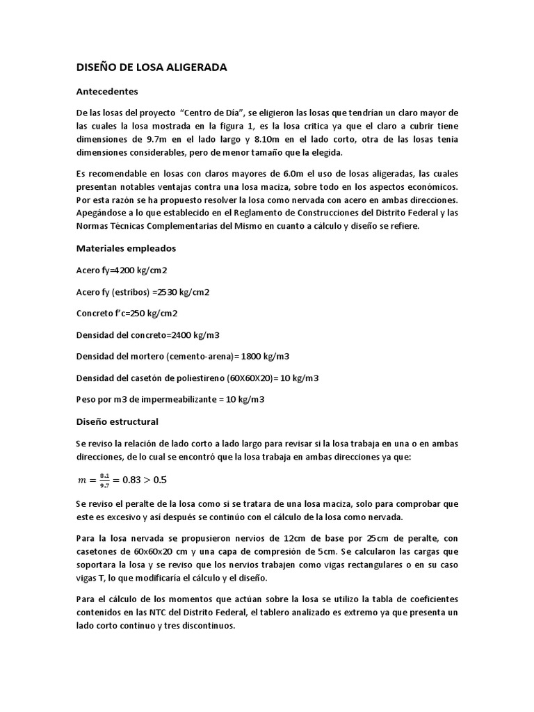 Proyecto Losa Asilo Centro de Día PDF | PDF | Acero | Materiales