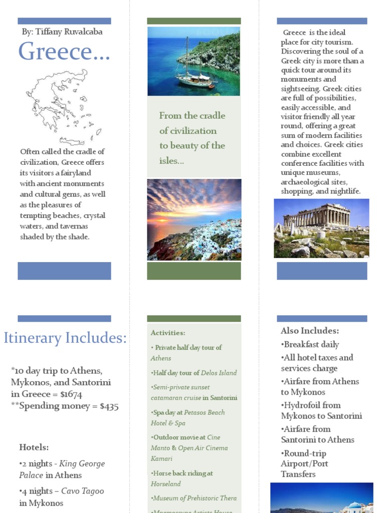 Greece Brochure Pdf Athens Greece
