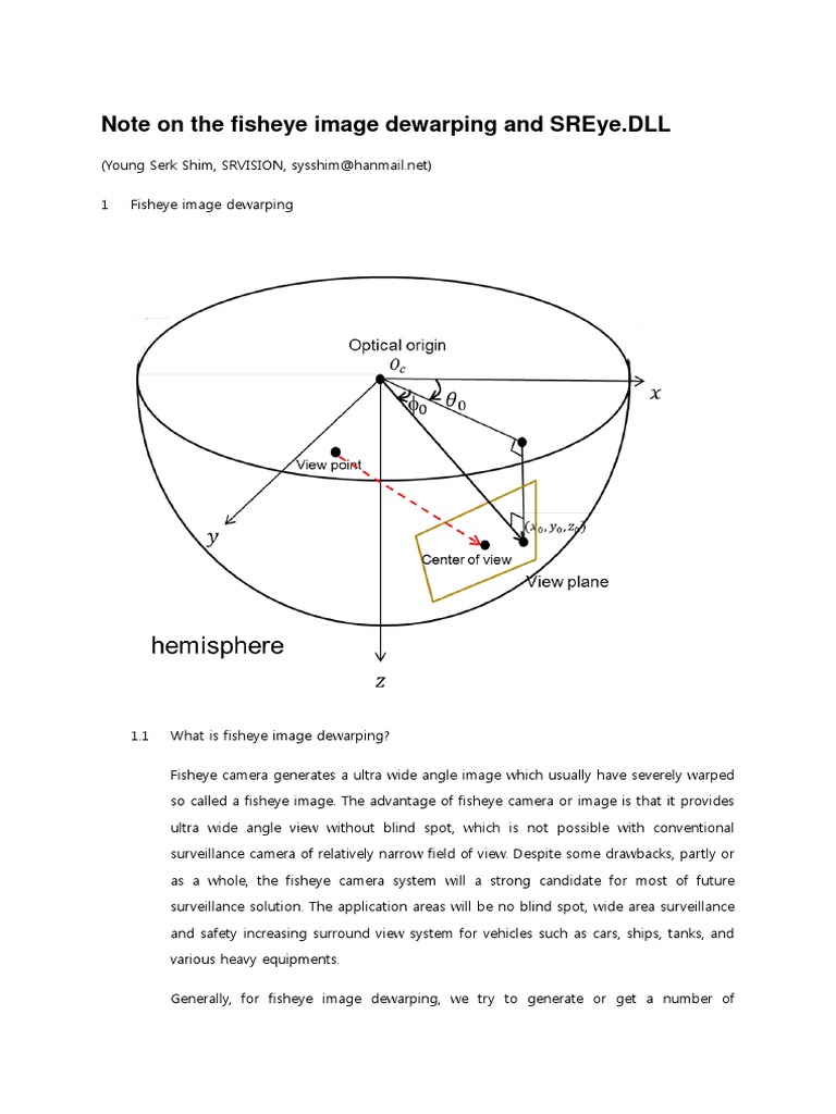 SREye - Fisheye Image Dewarping Module For NVR and Viewer PDF | PDF ...