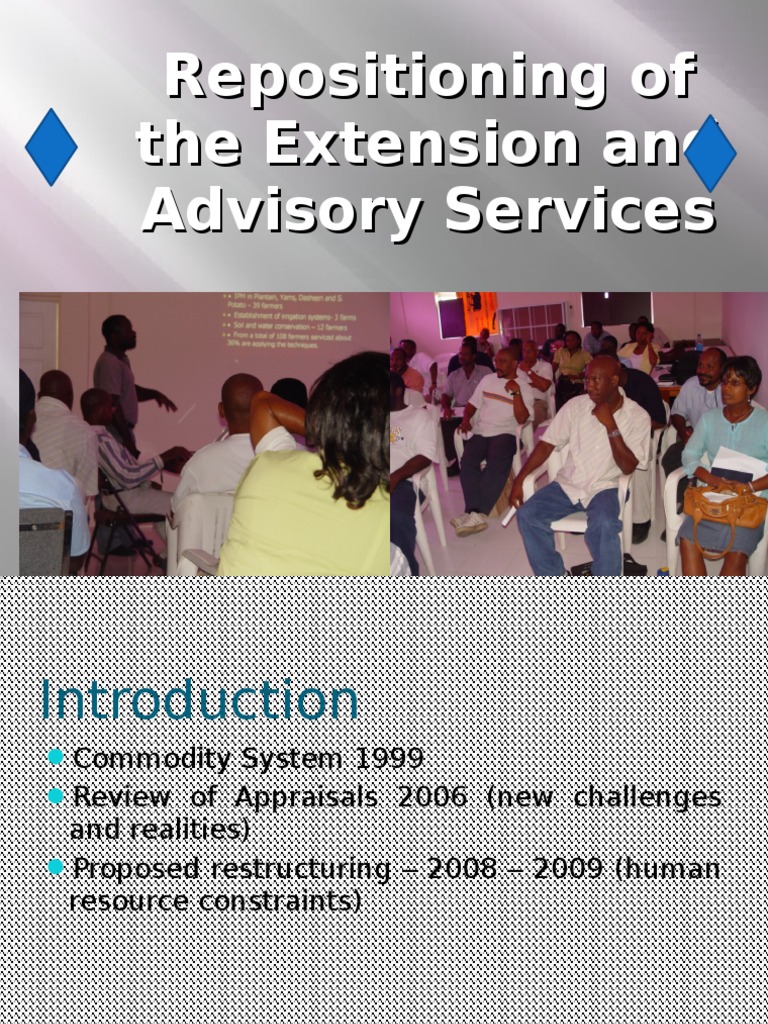 Re Positioning of Extension Department (Power Point) | PDF | Commodity ...