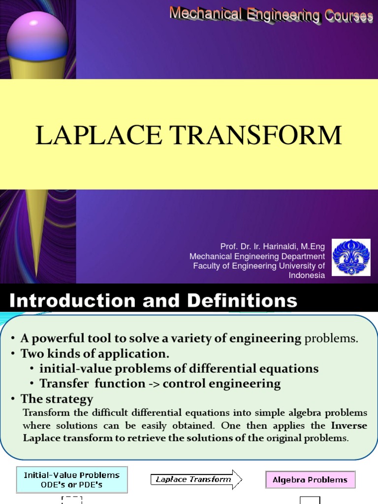 Laplace Transform-Introduction and Defnitions | Download Free PDF ...