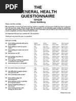 General Health Questionnaire | PDF