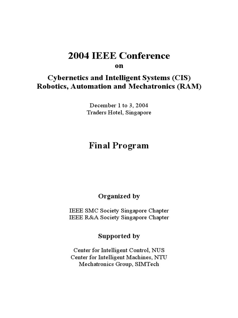 Conference Guide | PDF | Automation | Robot