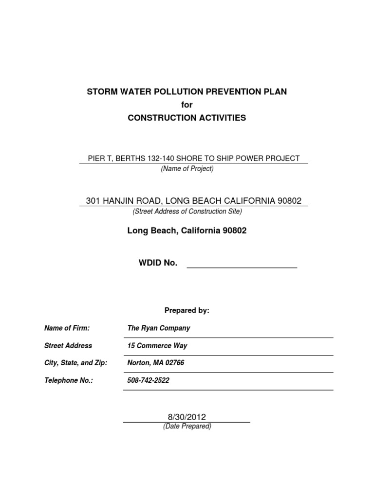 Port of Long Beach Storm Water Pollution Prevention Plan PDF | PDF ...