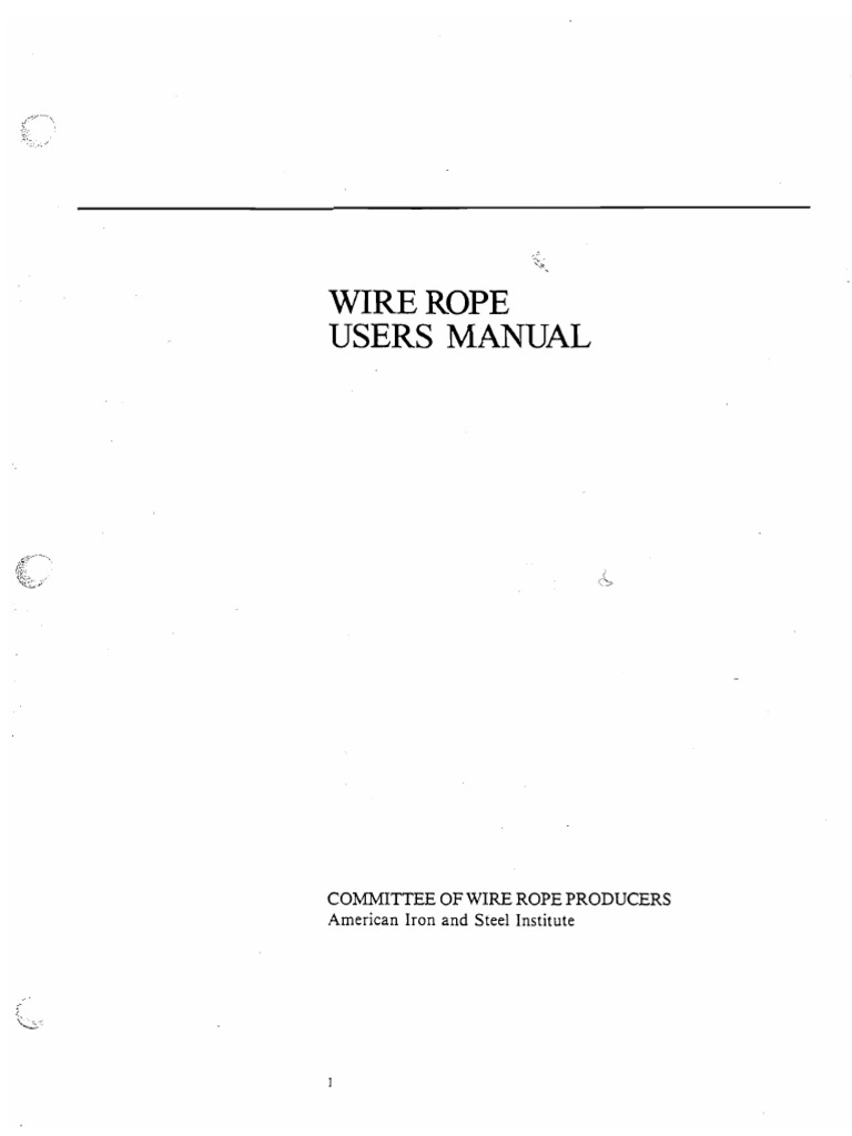 Wire Rope User S Manual AIS PDF | PDF