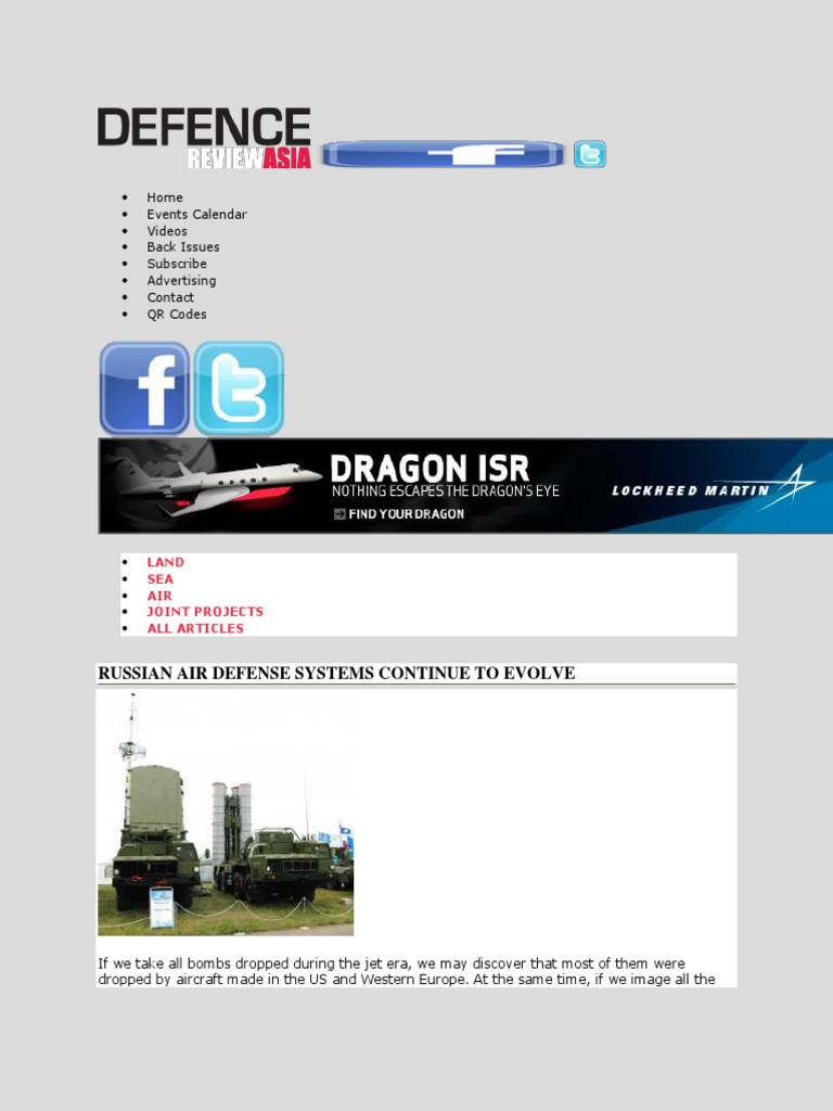 Russian Air Defense Systems Continue To Evolve Asian Defence News ...