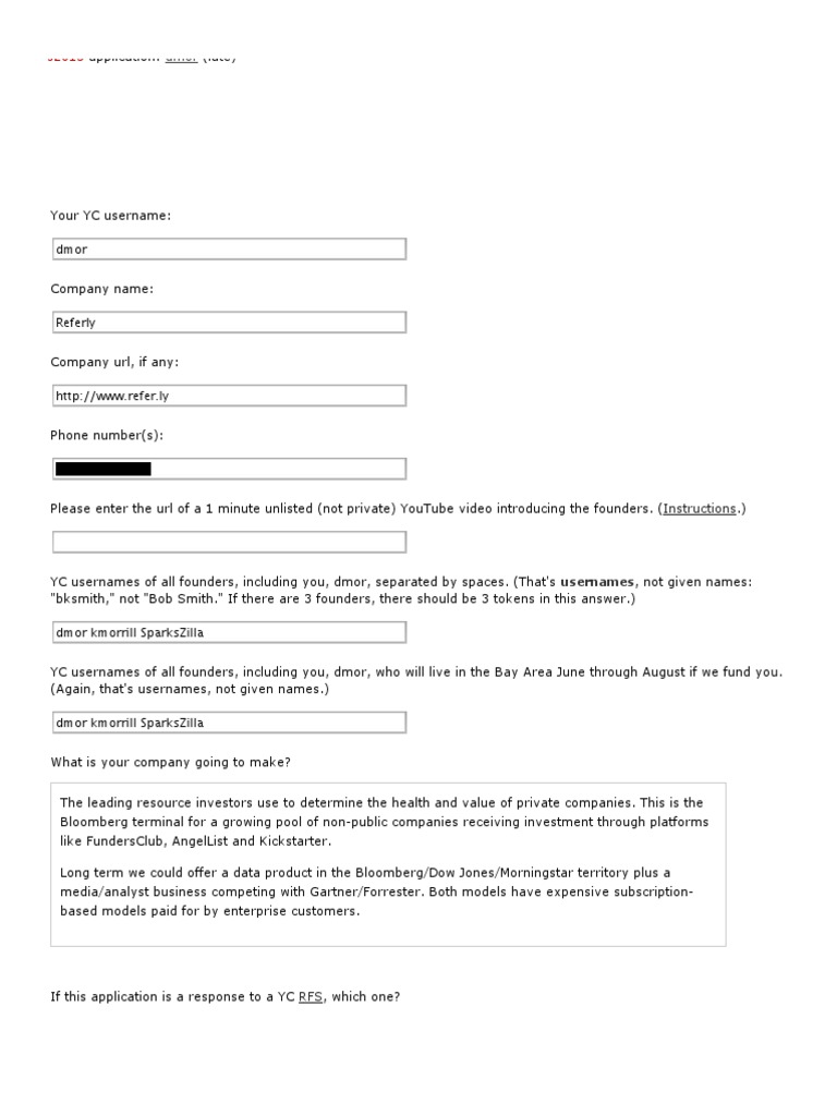 Mattermark YC Application | PDF | Y Combinator (Company) | Venture Capital
