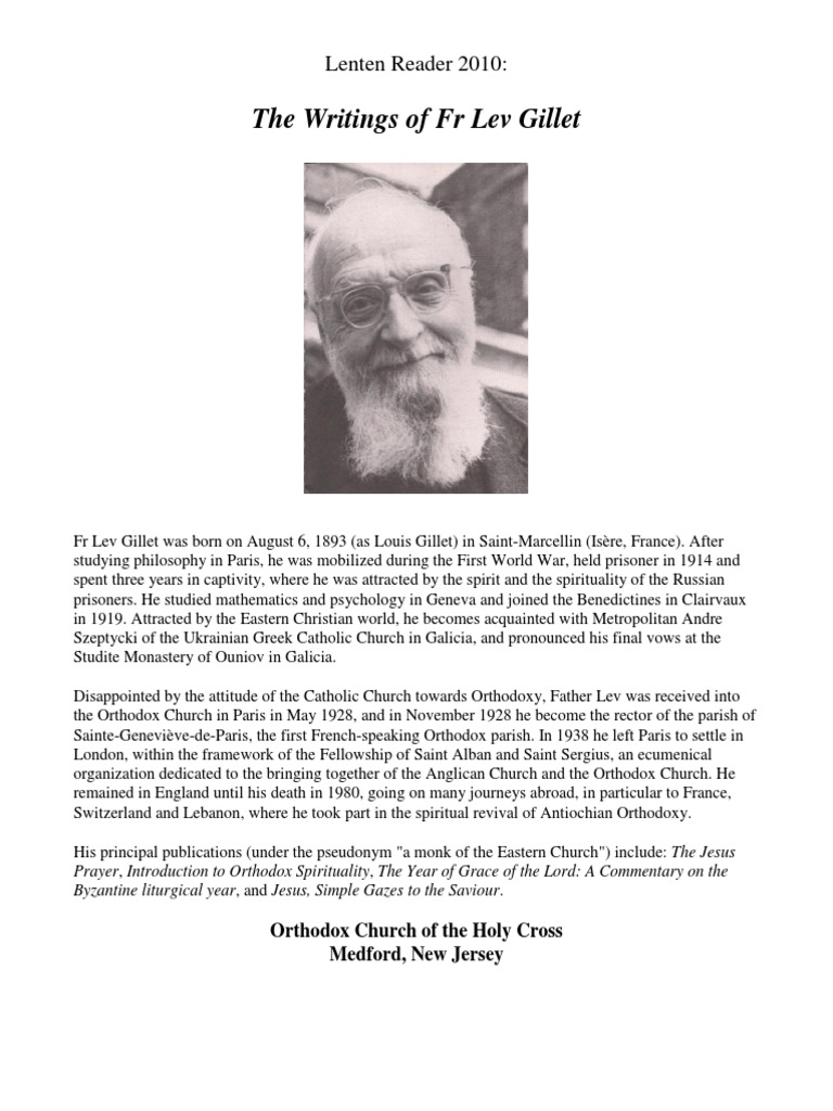 Writings of FR Lev Gillet - Final PDF | PDF | Christian Worship And ...