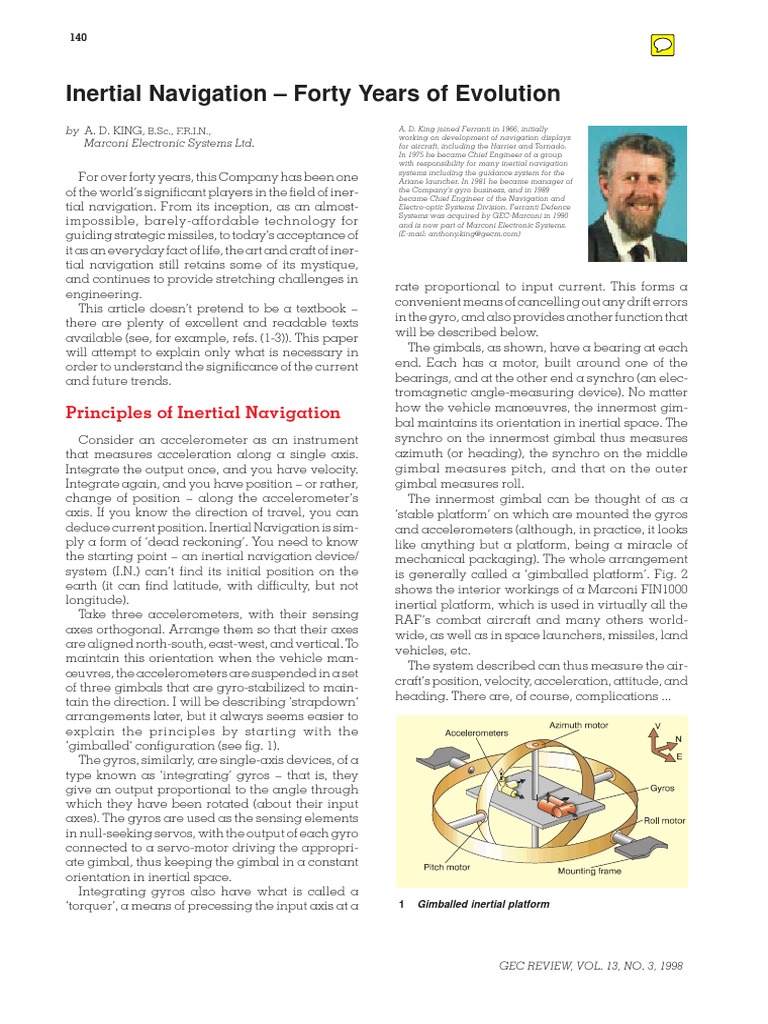 Inertial Navigation System Overview | PDF | Inertial Navigation System ...