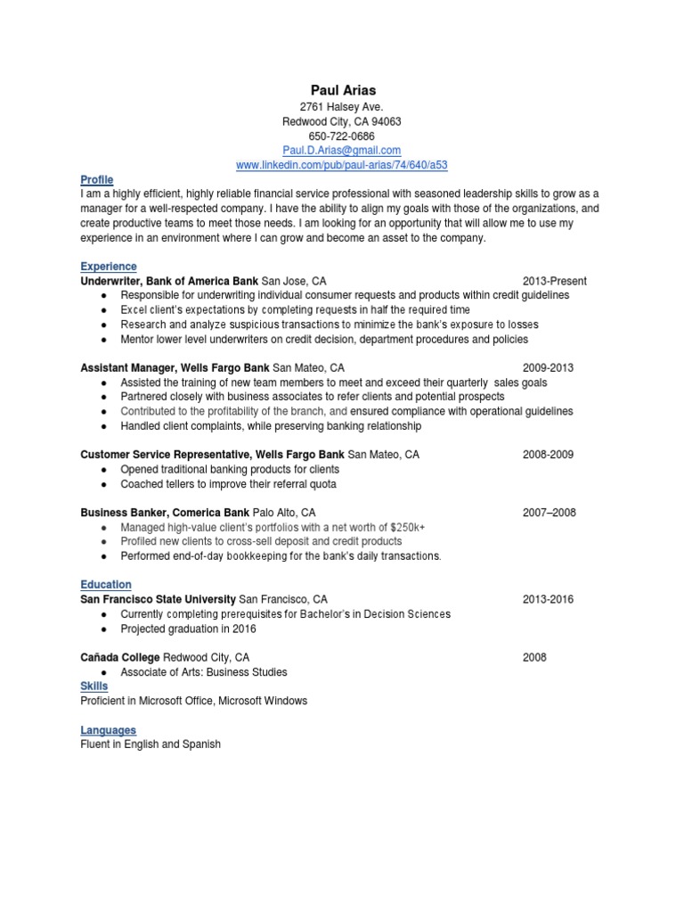 Paul Arias: Profile | PDF | Career & Growth