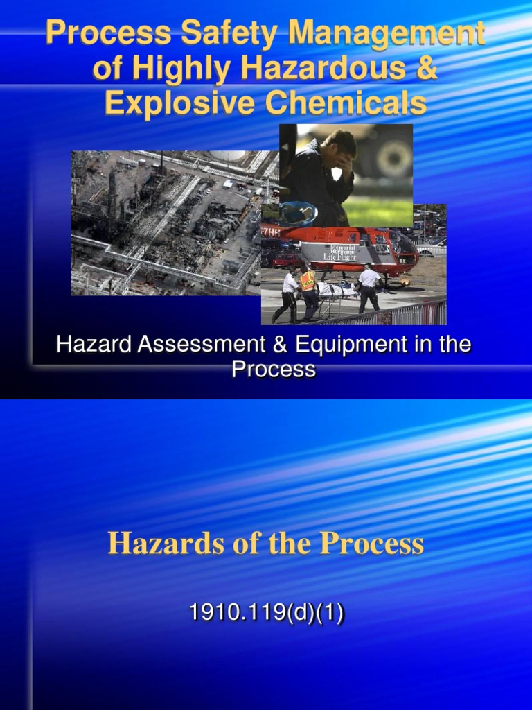 Process Safety Management of Highly Hazardous & Explosive Chemicals ...