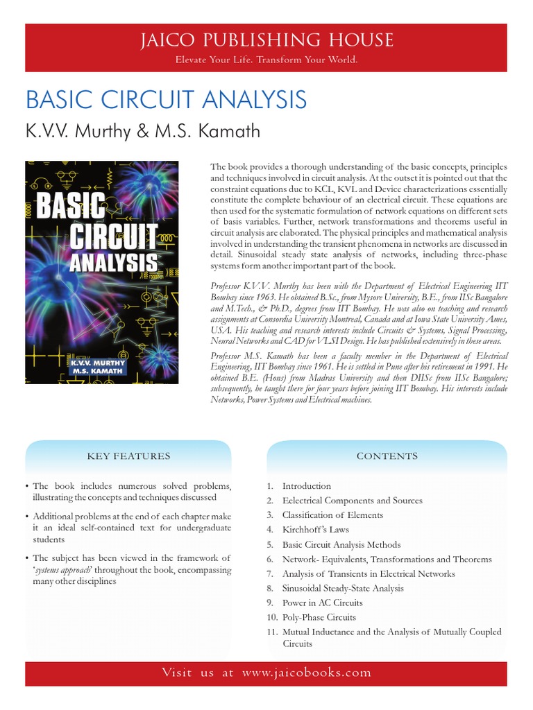 J-970 Basic Circuit Analysis PDF | PDF | Electrical Network | Network Analysis (Electrical Circuits)