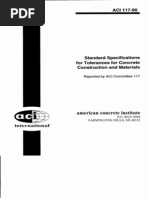 ACI 117-10 Specification For Tolerances For Concrete Construction and ...