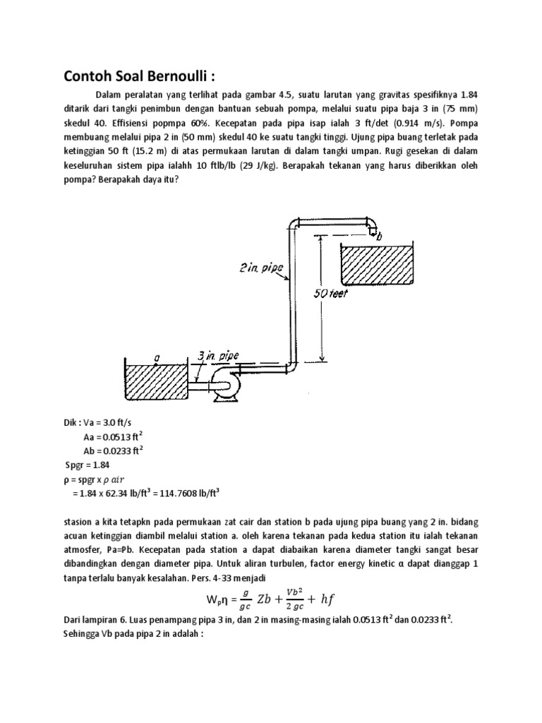 Contoh Soal Bernoulli | PDF
