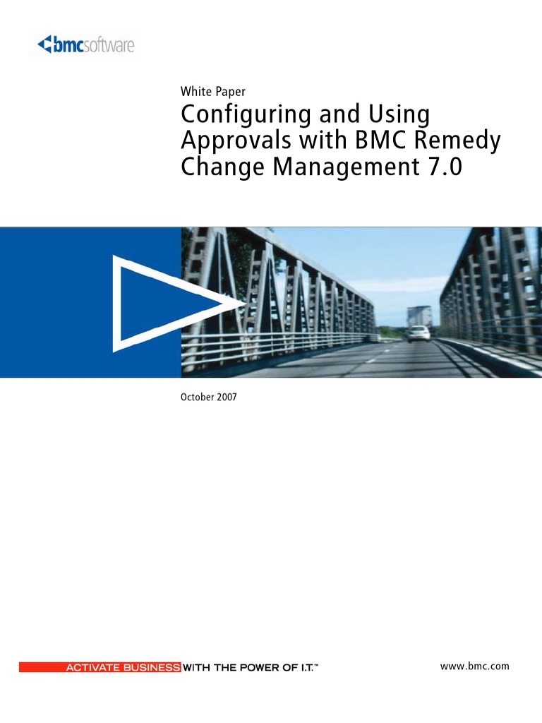 Configuring and Using Approvals With BMC Change Management 7.0 | PDF ...