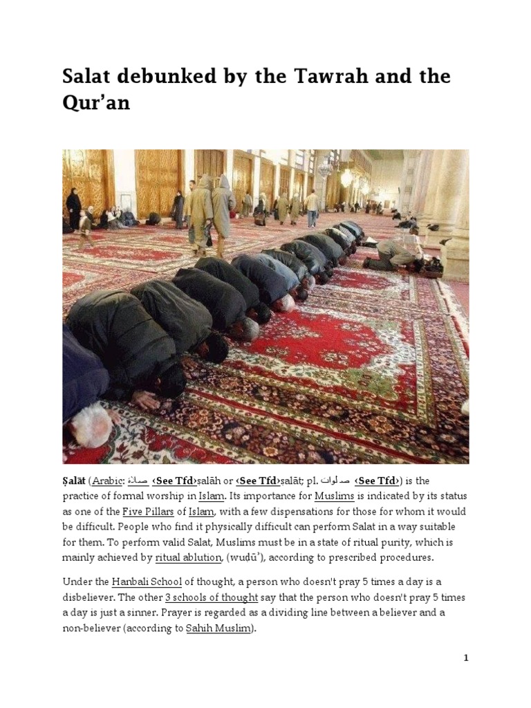 Salat debunked by the Tawrah and the Qur’an | Ulama | Religious ...