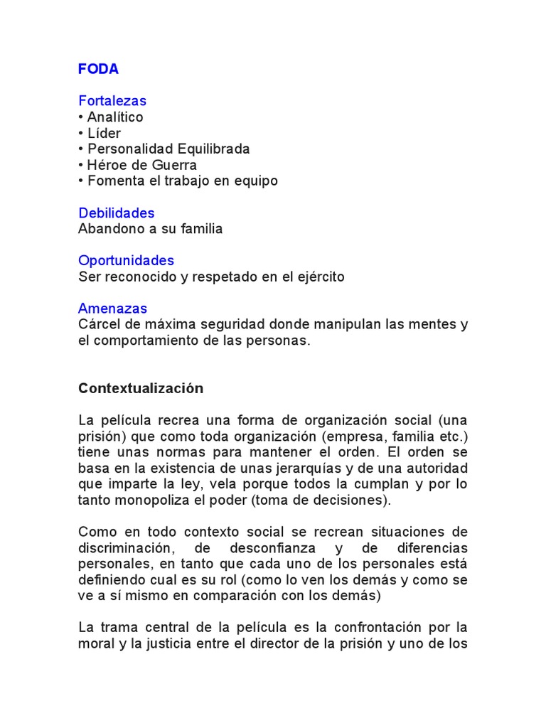 Analisis de La Pelicula El Ultimo Castillo | PDF | Toma de decisiones ...