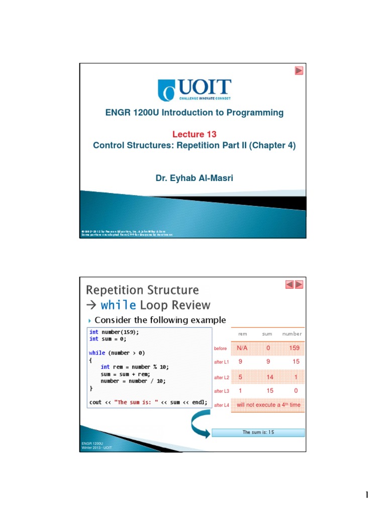 ENGR 1200U Introduction To Programming: Consider The Following Example | PDF | Control Flow ...
