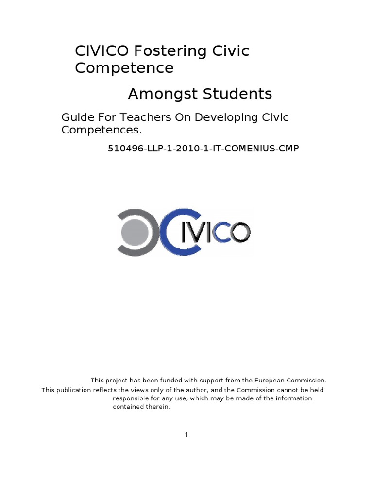 CIVICO Fostering Civic Competence | PDF | Civics | Cultural Politics