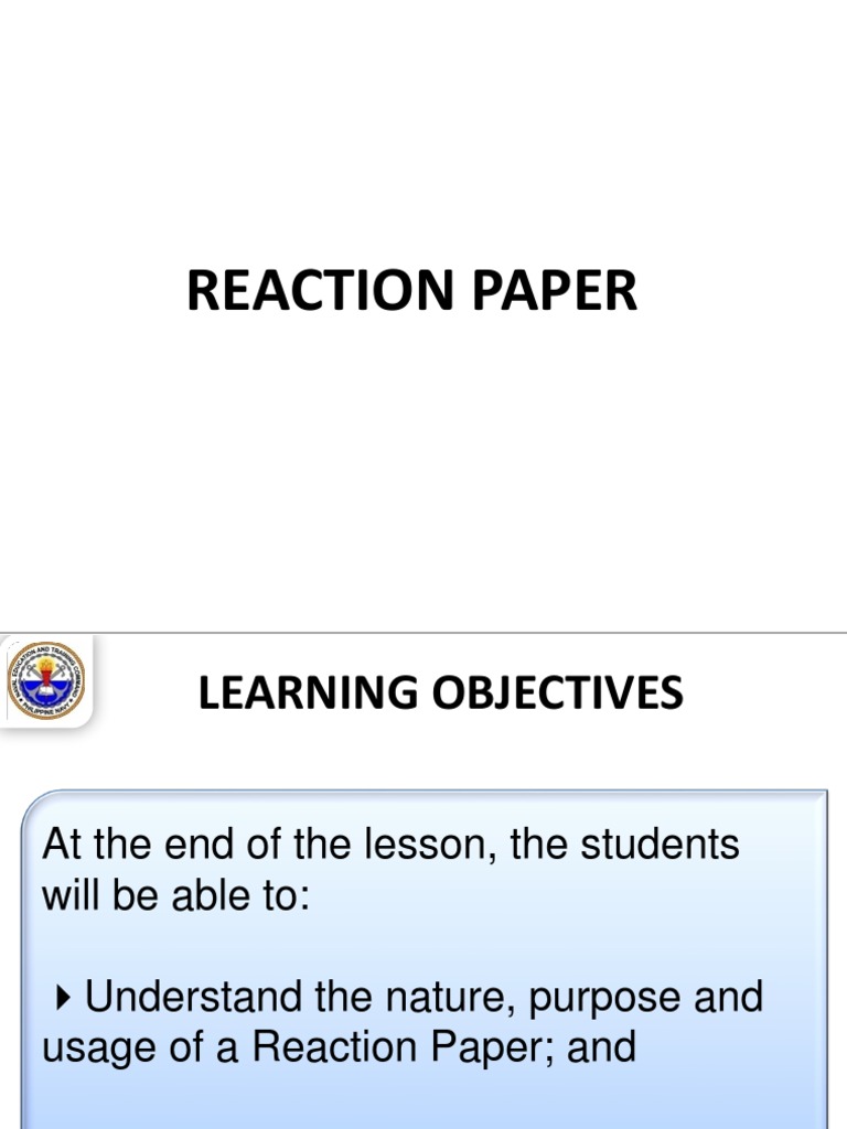 2 Lecture - Reaction Paper | PDF | Paragraph | Thesis