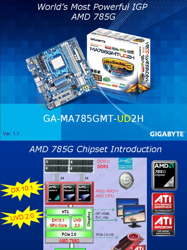 Amd 785G Ga-Ma785gmt-Ud2h | PDF | Advanced Micro Devices | Graphics ...