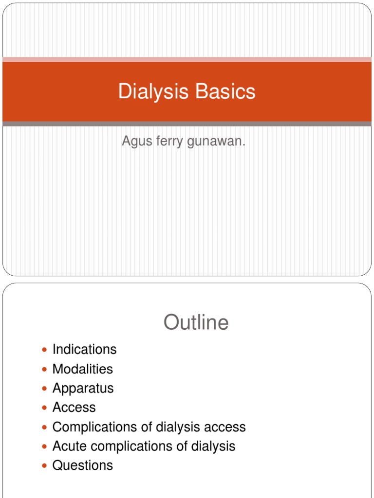 Dialysis Basics.ppt | Hemodialysis | Dialysis