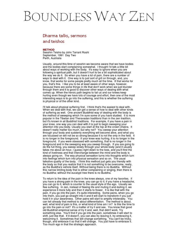 Method - John Tarrant | PDF | Zen | Kōan