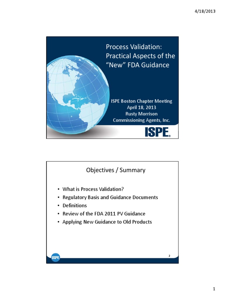 Process Validation - Practicle Aspects - ISPE | PDF | Verification And ...