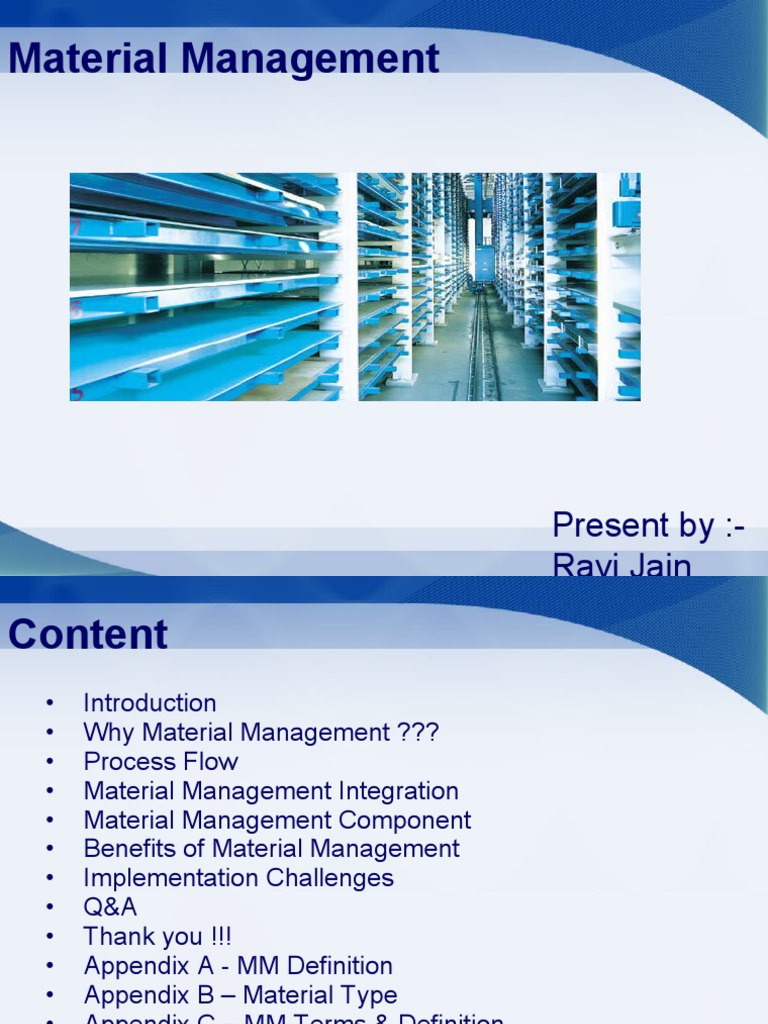 SAP Material Management Overview | PDF | Procurement | Inventory