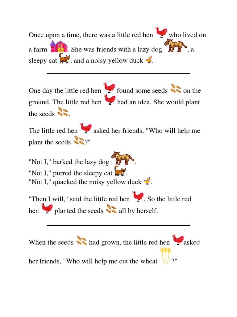 The Little Red Hen | PDF | Breads | Wheat