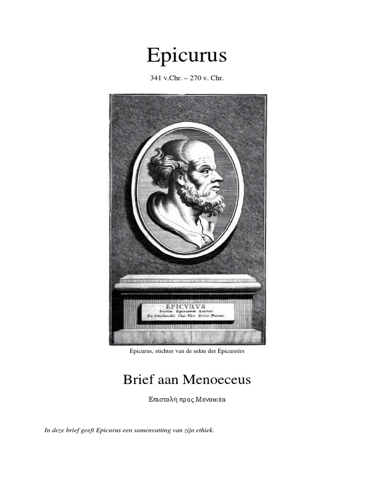 Brief Aan Menoeceus PDF | PDF