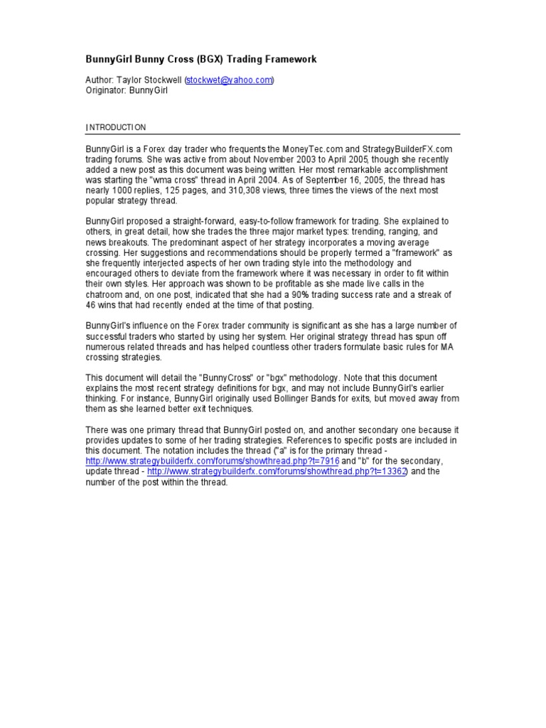 BG X Trading Framework | PDF | Investing | Financial Markets