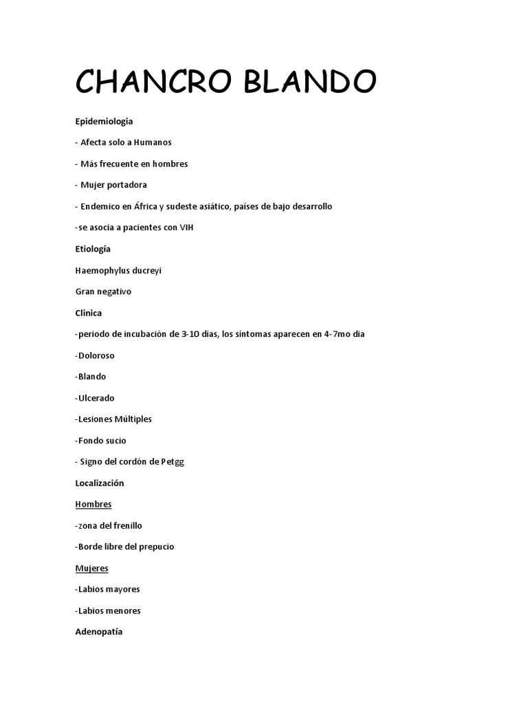 Chancro Blando: Síntomas y Diagnóstico | PDF | Virus | Medicina CLINICA