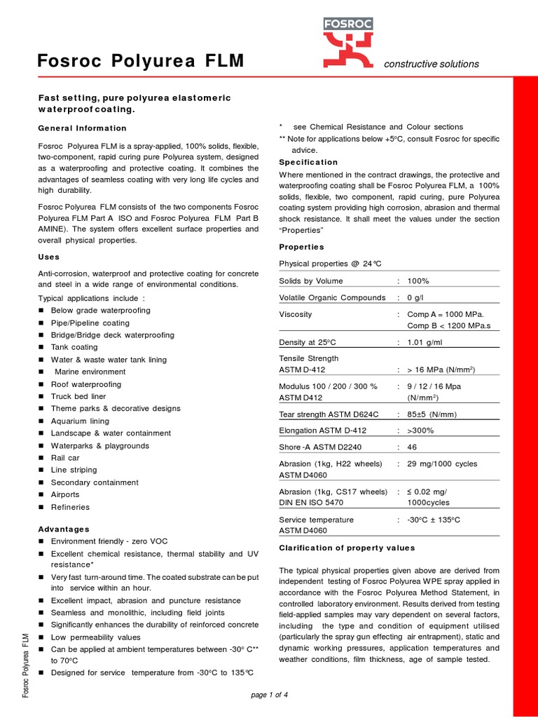 A Comprehensive Guide to Fosroc Polyurea FLM: A Fast-Setting, Pure ...