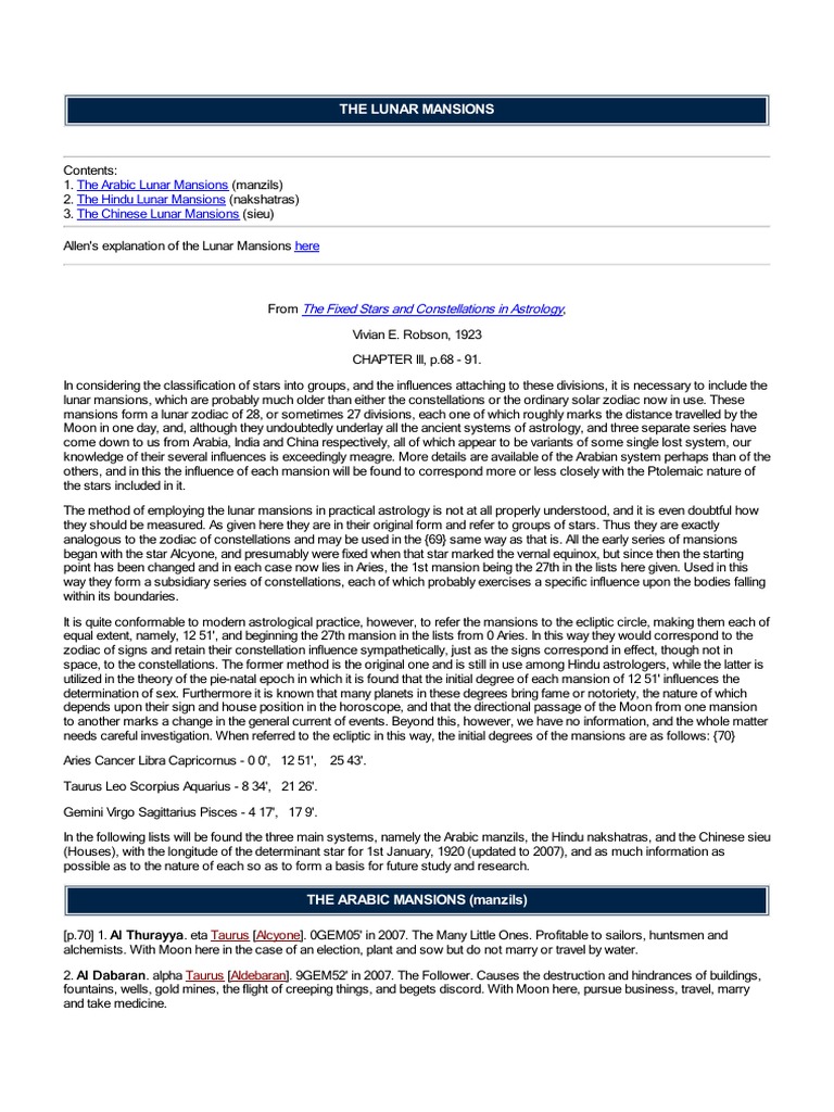 The Fixed Stars and Constellations in Astrology PDF | PDF ...