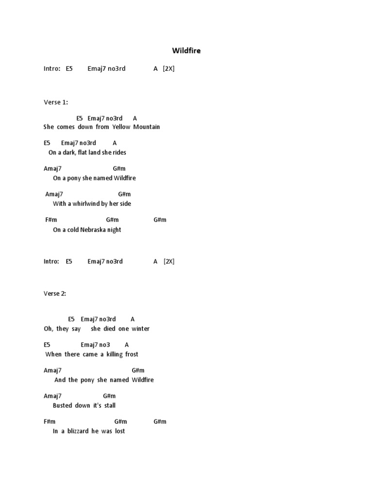 Wildfire by Michael Martin Murphey | PDF