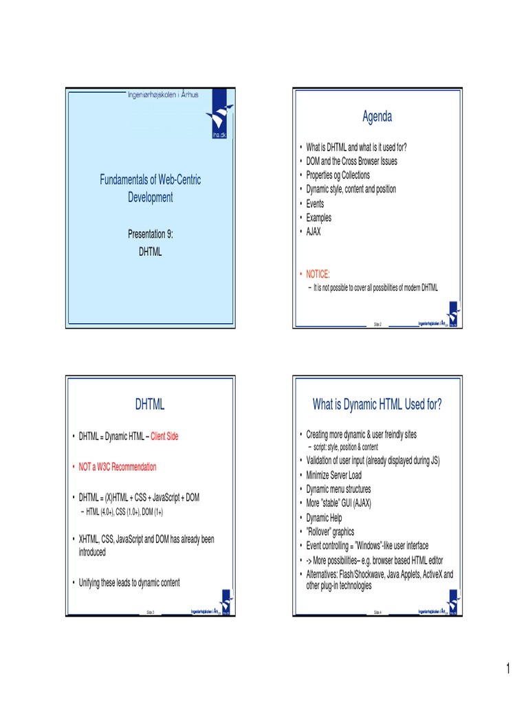 An Overview of Dynamic HTML (DHTML) Fundamentals | PDF | Document ... An Overview of Dynamic HTML (DHTML) Fundamentals | PDF | Document ...