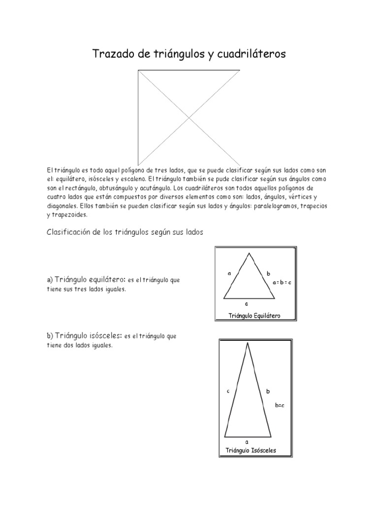 Trazado de Triángulos y Cuadriláteros | Triángulo | Rectángulo