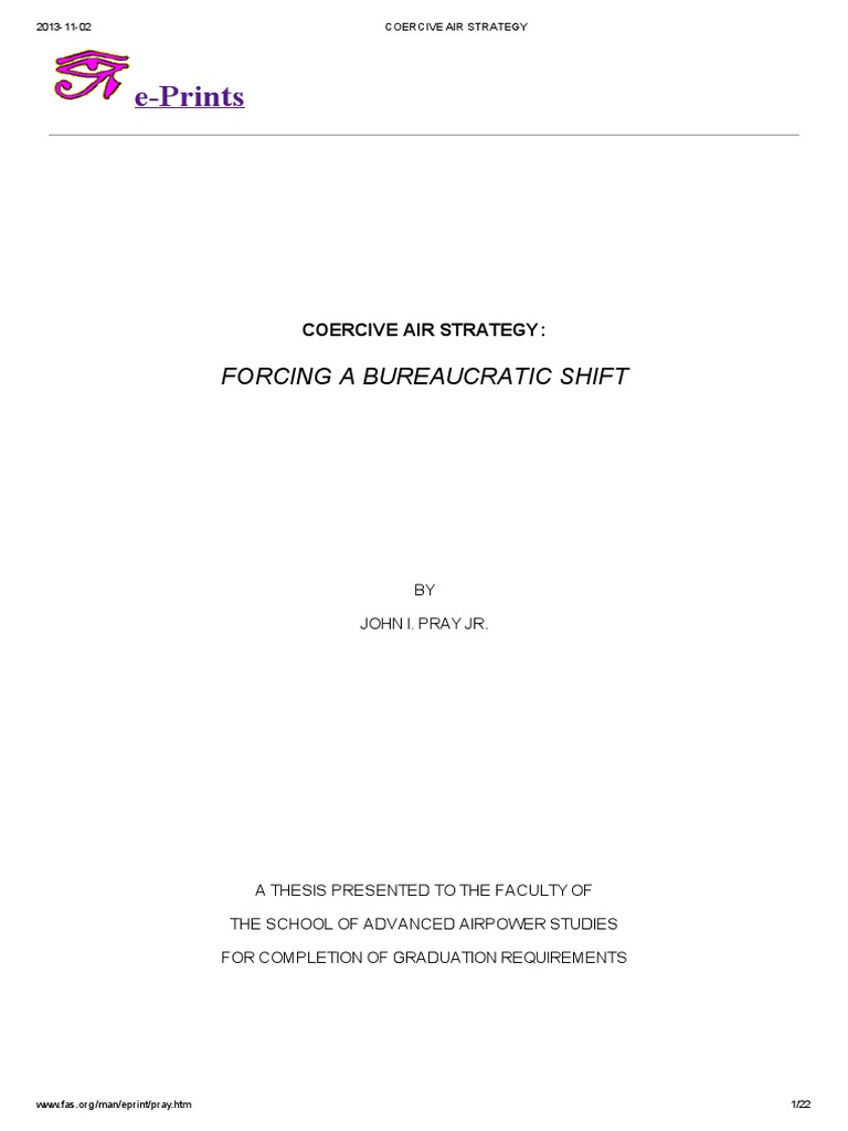 Coercive Air Strategy | PDF | Consensus Decision Making | Strategic ...
