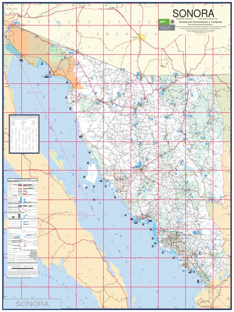 Mapa de Carreteras de Sonora | PDF | Sonora | México