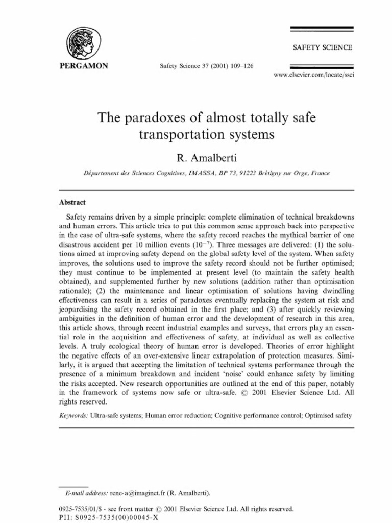 Safe Transport Systems PDF | PDF | Risk | Safety
