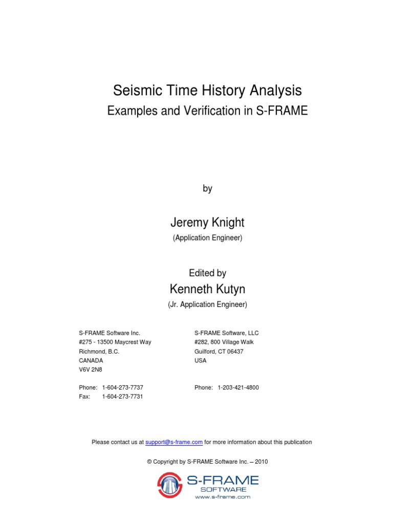 S-FRAME Seismic Time History Analysis PDF | PDF | Sampling (Signal ...