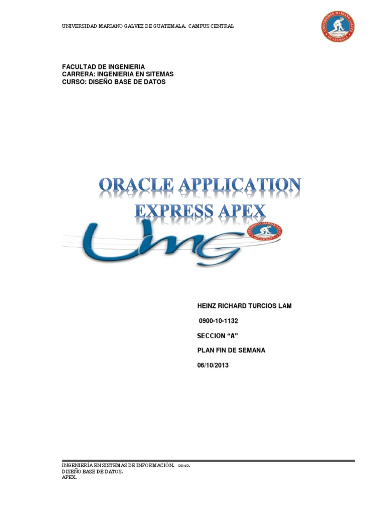 Instalación y características principales de Oracle Application Express ...