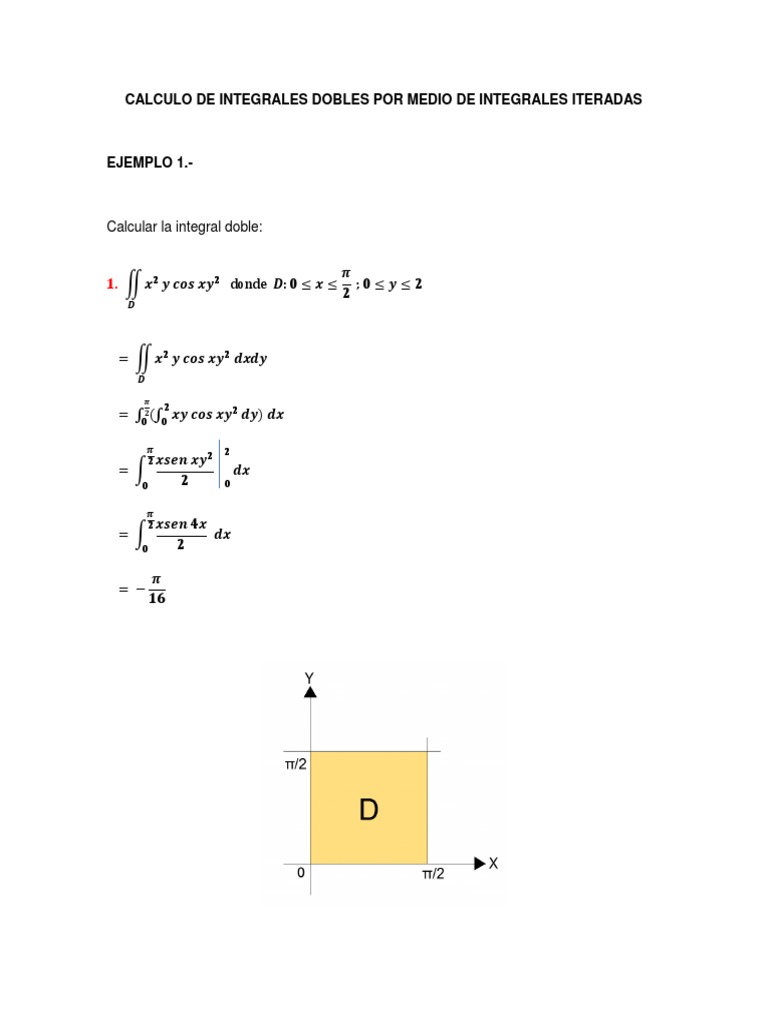 Calculo de Integrales Dobles Por Medio de Integrales Iteradas | PDF