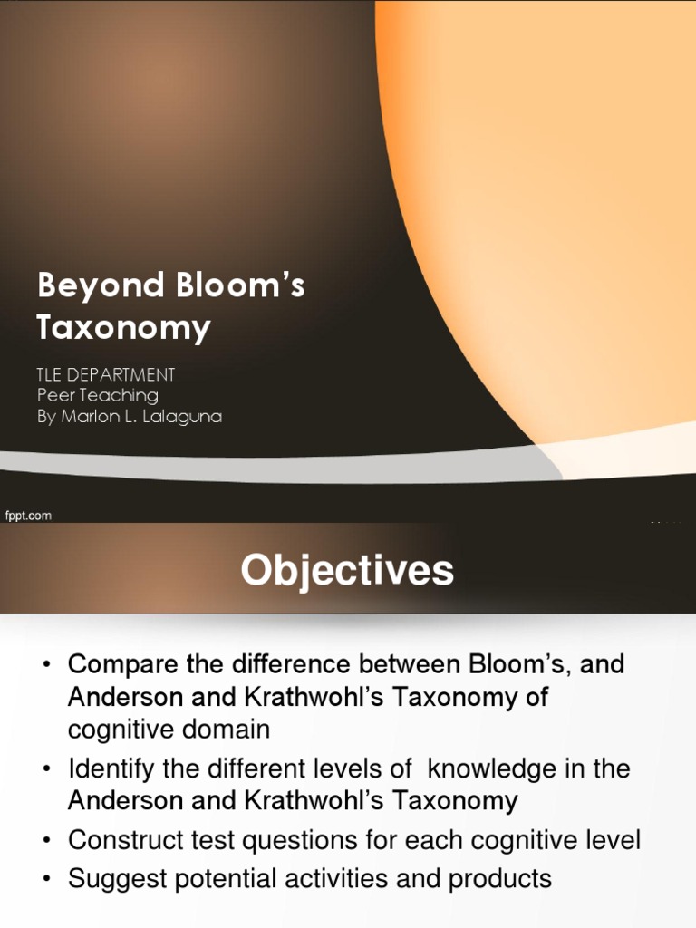 The New Bloom's Taxonomy | PDF | Metacognition | Cognition