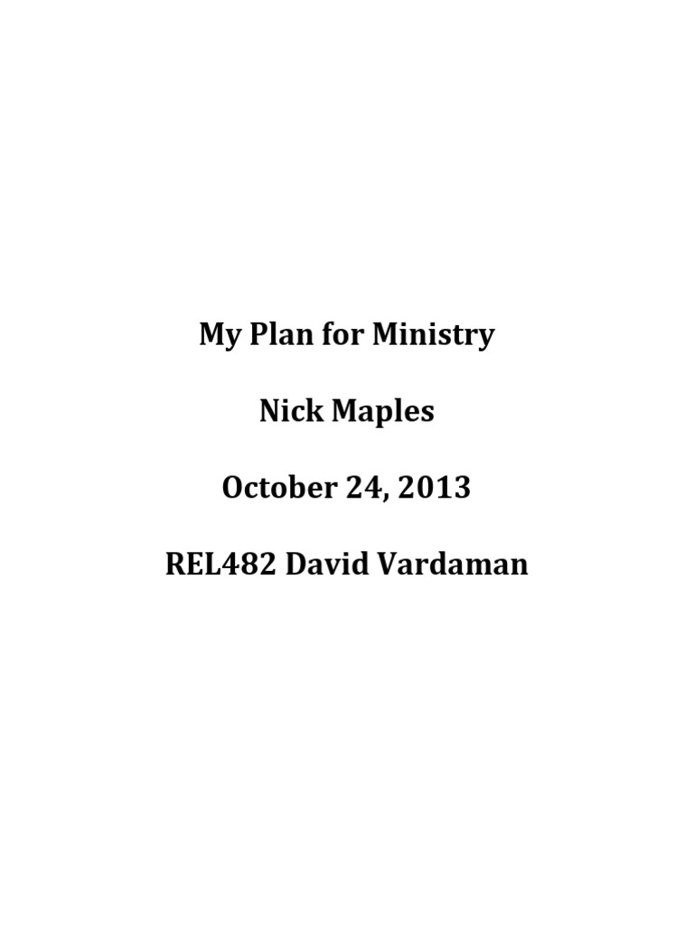 Philosophy of Ministry Paper | PDF | Charles Spurgeon | Sermon