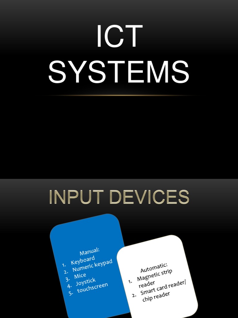 Ict Systems | PDF | Computer Keyboard | Smart Card