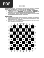 Damath Sample Score Sheet | PDF | Games & Activities