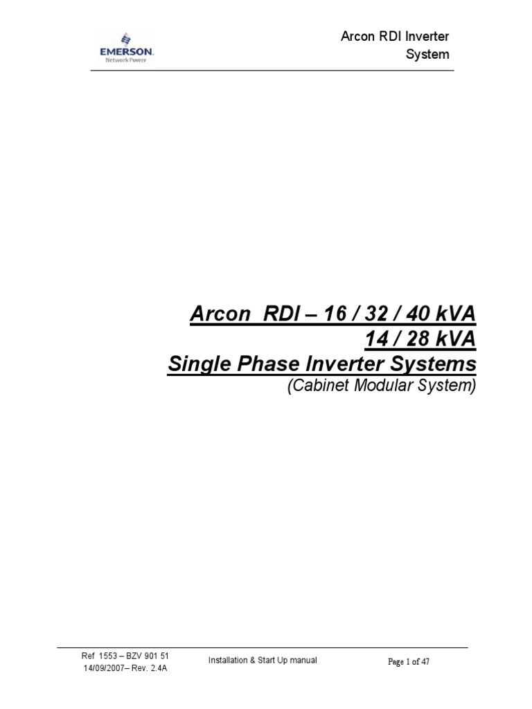 Arcon RDI Inverter Installation Guide | PDF | Power Inverter | Mains ...
